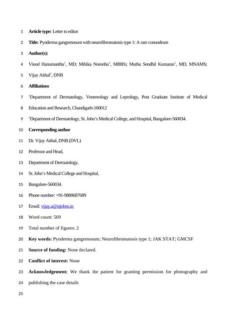 Pdf Pyoderma Gangrenosum With Neurofibromatosis Type 1 A Rare Conundrum