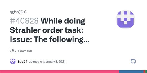While Doing Strahler Order Task Issue The Following Layers Were Not