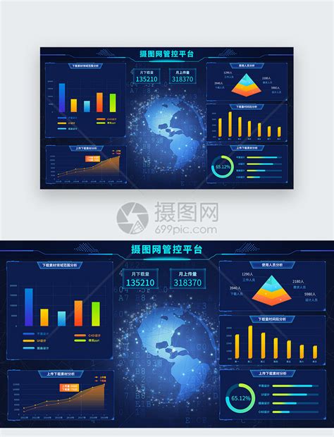 Ui设计数据可视化web界面模板素材 正版图片401630444 摄图网