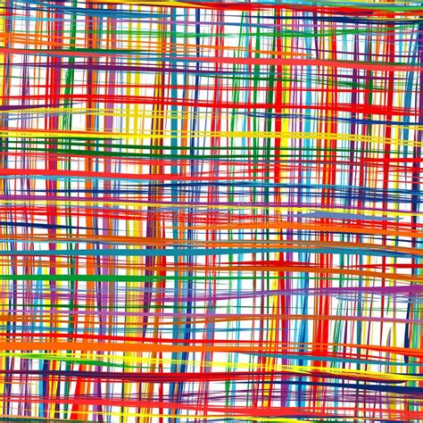 Abstract Rainbow Curved Stripes Color Line Art Vector Background