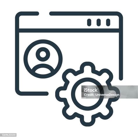 사용자 설정 인터페이스 씬 선 아이콘입니다 사용자 인터페이스 개념격리 개요 사인에서 인터페이스 Ui 선형 아이콘 웹 디자인 및 앱에 대한 벡터 그림 기호 요소입니다 0명에