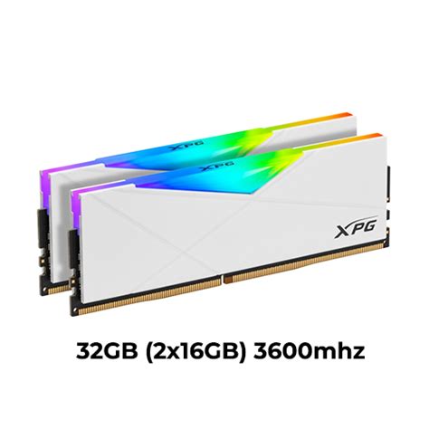 ADATA XPG Spectrix D50 32GB 2x16GB DDR4 3600mhz White WIND NET Computers