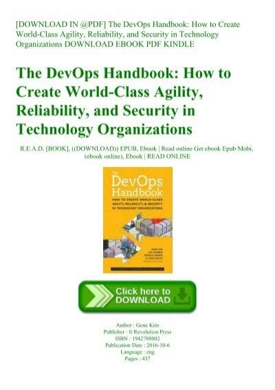 [download in pdf] the devops handbook how to create world class