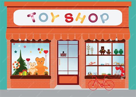 Premium Vector Toy Shop Window Display