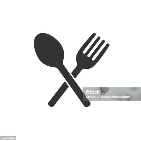 포크를 넘어 고 숟가락 아이콘 기호에 배치 화이트 서명 레스토랑 카페 기호입니다 개체 그룹에 대한 스톡 벡터 아트 및 기타 이미지 개체 그룹 검은색 그릇 Istock