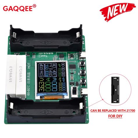18650 Battery Capacity Lcd Tester Module Mah Mwh Type C Port Digital Display Lithium Batteries