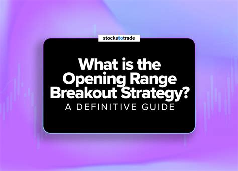 What Is The Opening Range Breakout Strategy A Definitive Guide