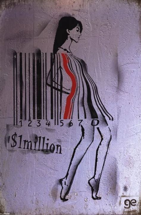 Barcode Girl Ge Feng Laminated Poster 24 X 36