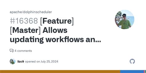 Feature Master Allows Updating Workflows And Restarting Failed Tasks