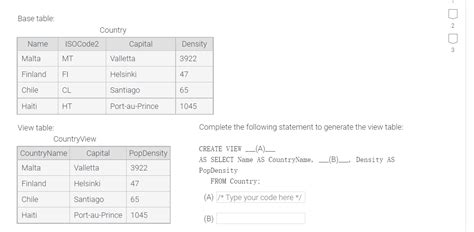 Solved Base Table Name Isocode2 Country Mt Capital Malta