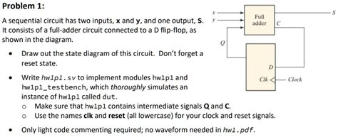 Solved Problem 1 A Sequential Circuit Has Two Inputs X And Y And