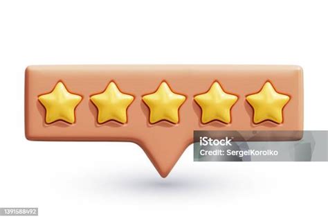 별 다섯 개 골든은 툴팁 Ui 요소에 별을 검토합니다 고객 피드백 또는 고객 검토 개념 흰색으로 분리된 사실적인 3d 벡터 일러스트 레이 션 금색에 대한 스톡 벡터 아트 및