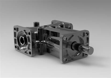 Autodesk Inventor 3d Cad Model Of Angular Transmission With Three Flanges Size 3 Thousands Of