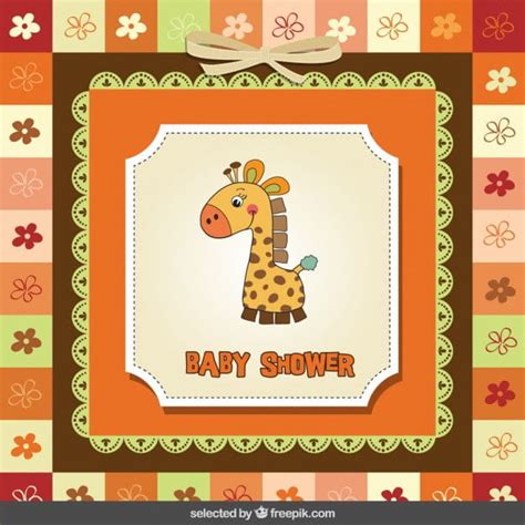 기린 베이비 샤워 카드 Eps Uidownload