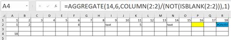 Last Used Column Number In A Row In Excel A4 Accounting