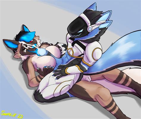 Rule 34 Anthro Blitzer Unsterblitzer Bodily Fluids Breast Play Breast Squish Breasts Canid