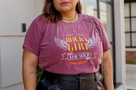 Tshirt Feminina Estonada Plus Marsala Rocky Girl Ammu Tshirt