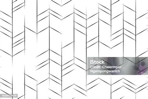 헤링본 패턴 추상적인 매끄러운 배경 선화 브러시는 흰색 배경에 검은색을 그립니다 배경 배너 인쇄 섬유 직물을 위한 간단한 선 그리기 디자인 요소 개념에 대한 스톡 벡터 아트