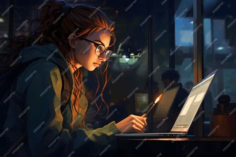 A Social Network Analysis Typing On A Computer On Screen And Coded Software Premium Ai