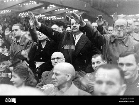Large Group Of People Listen To The Speech Of Joseph Goebbels Hi Res