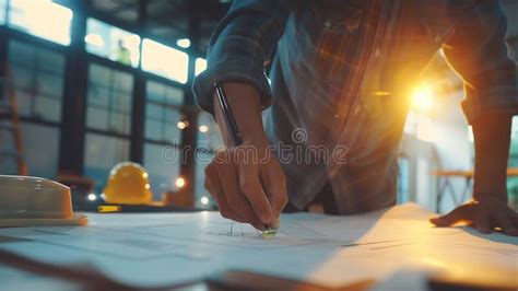 Generative Ai Architect Or Engineer Working On Building Blueprint Contractor Designing And