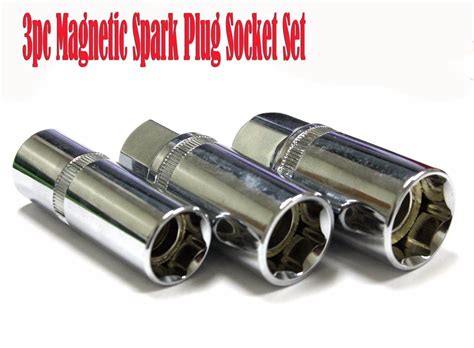 Pc Magnetic Spark Plug Socket Set Mm Dr Remove Installing Socket Econosuperstore