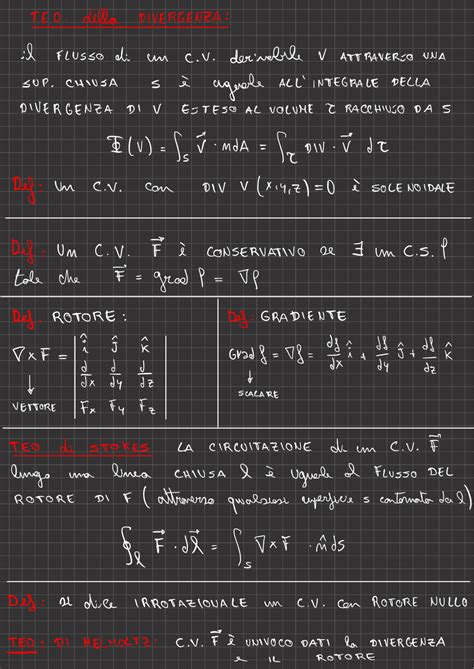 Teoremi E Definizioni Fisica 2 Schemi E Mappe Concettuali Di Fisica Sperimentale Docsity