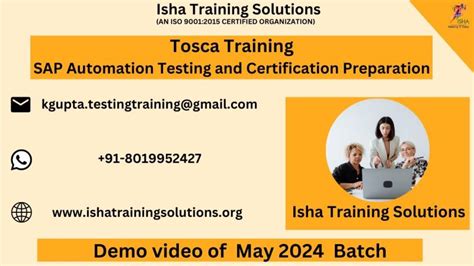 Isha Mailing Solutions On Linkedin Tosca Training Sap Automation