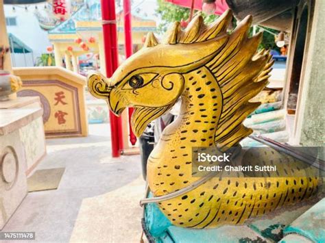 용 동상 용 상징 용 중국어는 신사 사원의 아름다운 태국과 중국 건축물입니다 중국 설날 축하 행사 기간 동안 행운과 번영의 상징