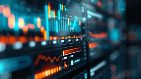 Futuristic Data Visualization With Glowing Graphs And Charts For Modern Analytics And Business