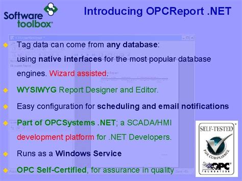 Analyzing Your OPC Data Introduction To OPCReport NET