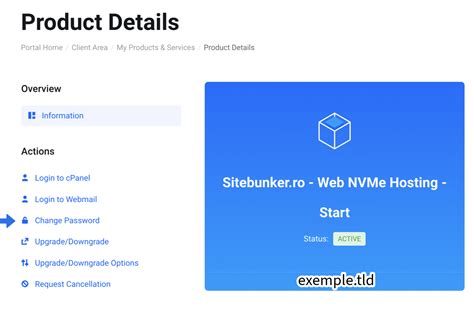Resetting The Cpanel Password From The Sitebunker Client Account