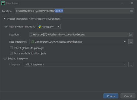Python 파이참 프로젝트 생성 및 인터프리터 설정 네이버 블로그