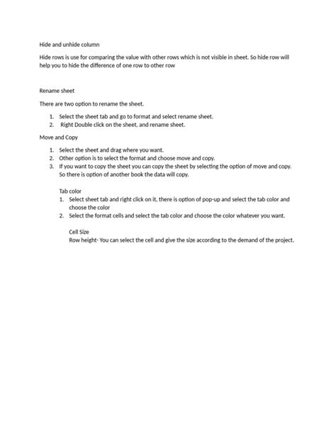 Hide And Unhide Column Pdf