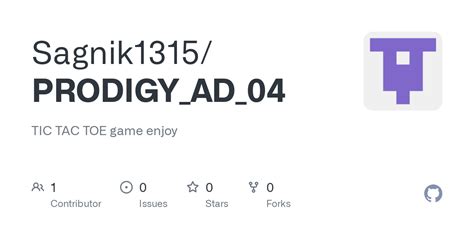 github sagnik1315 prodigy ad 04 tic tac toe game enjoy