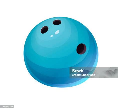 흰색 배경에 만화 스타일의 고립 된 빛나는 파란색 볼링 공 벡터 3차원 형태에 대한 스톡 벡터 아트 및 기타 이미지 3차원 형태 경쟁 구 Istock
