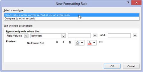 How To Create Conditional Formatting In Access 2013 Dummies