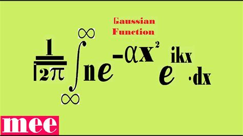2d fourier transform of gaussian function