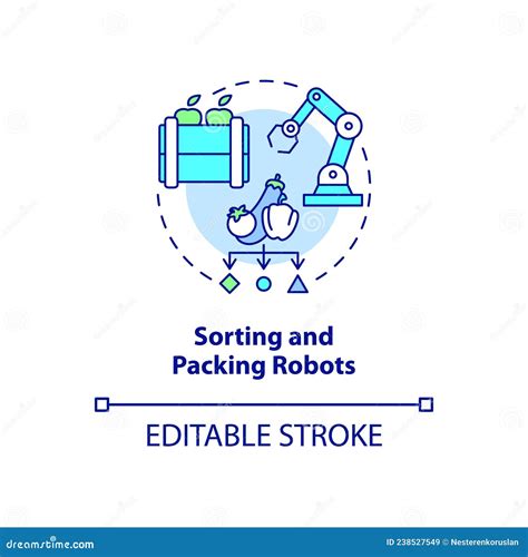 Sorting And Packing Robots Isolated Cartoon Vector Illustrations 268656082
