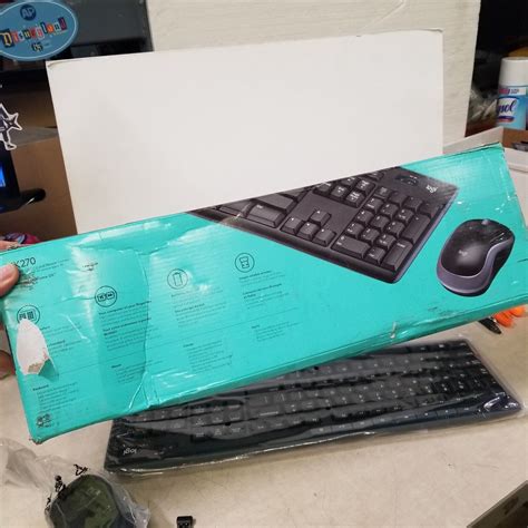 Logitech Full Size Wireless Combo Mk270 Mouse And Keyboard Black Ebay