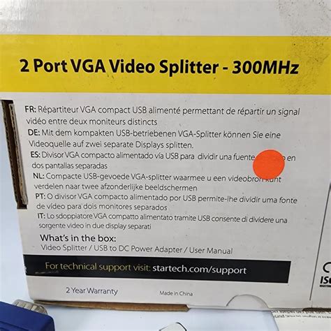 StarTech ST LE Port VGA Video Splitter MHz USB Powered New Old Stock Max Marine