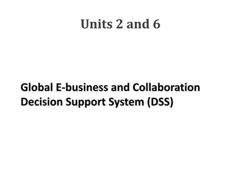 Global E Business And Decision Support Systempptx