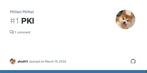 Pki · Issue 1 · Pkinetpkinet · Github