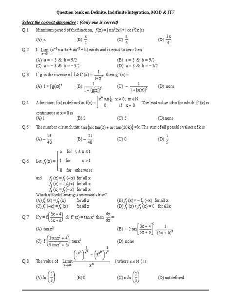Flcd Mod Itf Wa Pdf Function Mathematics Derivative