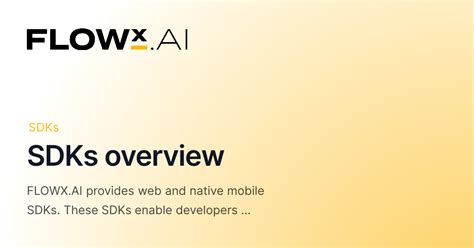 Sdks Overview Docs