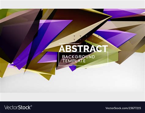 3d Triangle Geometric Background Design Modern Vector Image