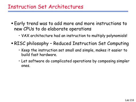 Ppt Eem 486 Computer Architecture Lecture 2 Mips I Nstruction Set