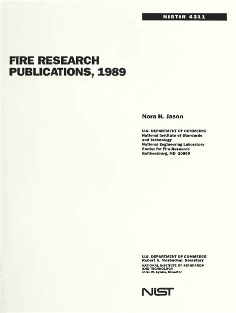 Fillable Online Nvlpubs Nist Fire Research Nist Technical Series