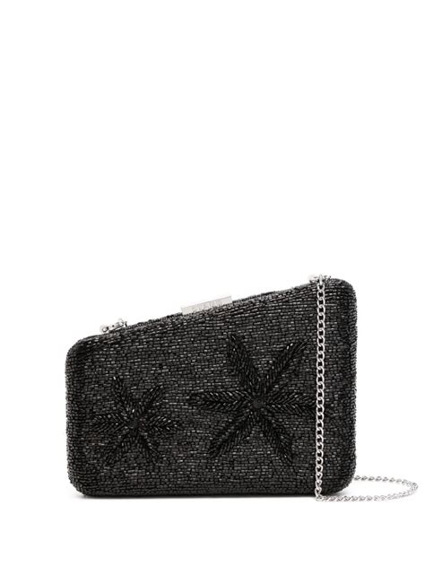 Staud Women S Carmella Floral Beaded Clutch In Black Star Fish Modesens