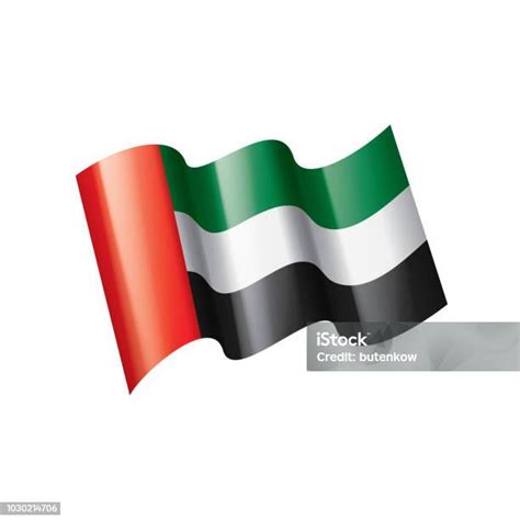 아랍 에미리트 연방 플래그 흰색 배경 벡터 일러스트 레이 션 0명에 대한 스톡 벡터 아트 및 기타 이미지 0명 3차원 형태 국기 Istock